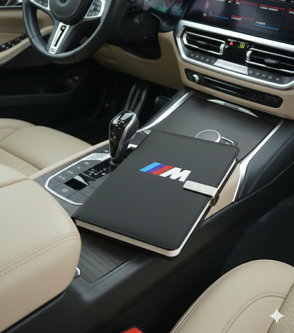 BMW Journal Notebook Customizable initials – CarStyleWorks